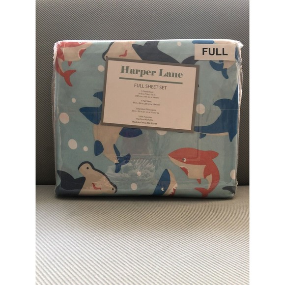 Harper Lane | Bedding | New Shark Tales 4pc Sheet Set Full Size ...